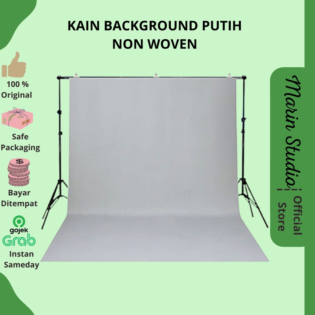 Jual Background Putih Polos Non Woven | Background White Non Woven ...