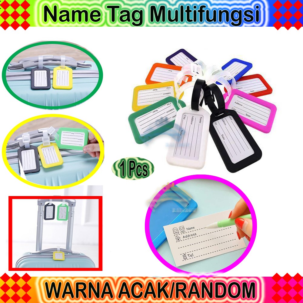 Jual TRAVEL LUGGAGE TAG NAME TAG GANTUNGAN UNTUK DI KOPER TAS ANDA NAME ...