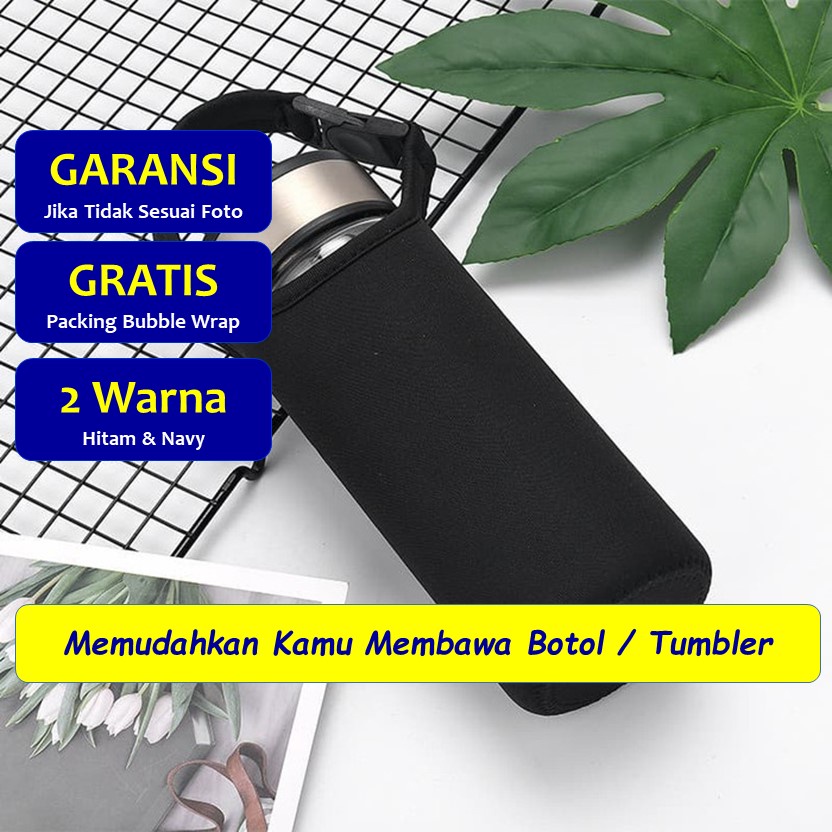 Jual Gantungan Tas Botol Tumbler Minum 500ml Anti Tumpah Warna Hitam ...