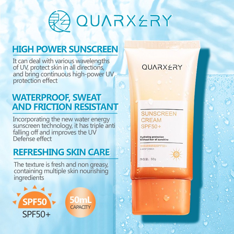 Jual QUARXERY Super UV Shield Essential Sunscreen Gel SPF 50 PA +++ 50 ...
