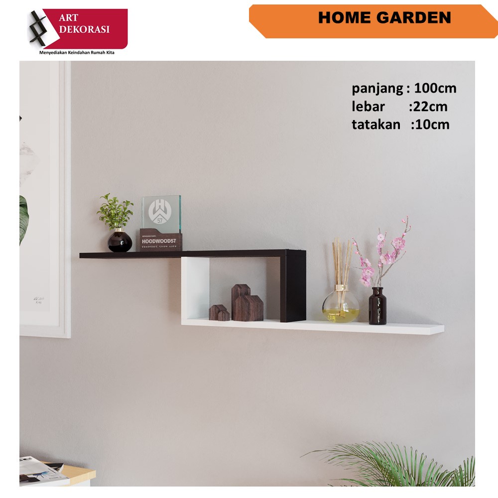 Jual rak dinding gantung simpel bahan kayu albasia panjang 100 cm ...