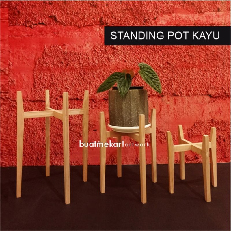 Jual STANDING POT KAYU pot bunga Indonesia|Shopee Indonesia