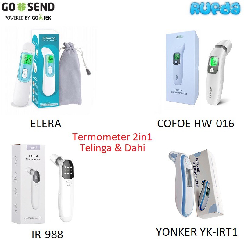 Termometer Infra Merah Red Thermometer Dahi Telinga Bayi Infrared ...