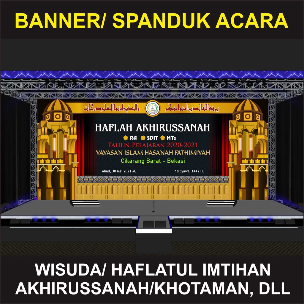 Jual Banner spanduk acara wisuda haflah akhirussanah imtihanan khotaman ...