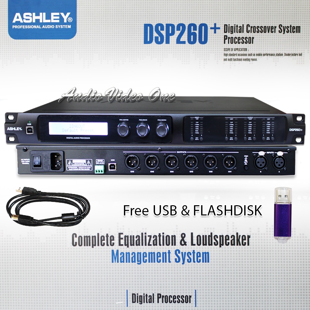 Jual Management Speaker ASHLEY DSP260+ Driverack DLMS Ashley DSP 260 Plus Crossover Digital ...
