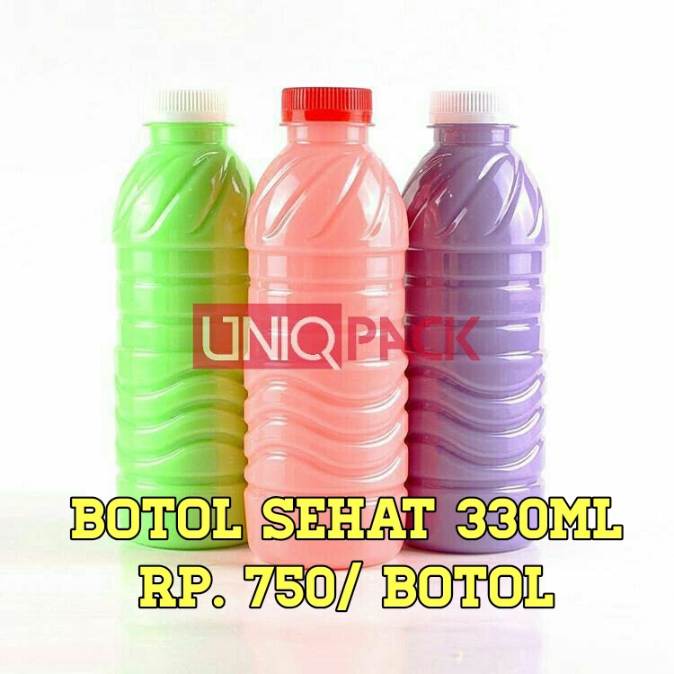[100 botol] Botol Plastik Sehat 330ml/ Botol Minuman PET Juice 330 ml ...
