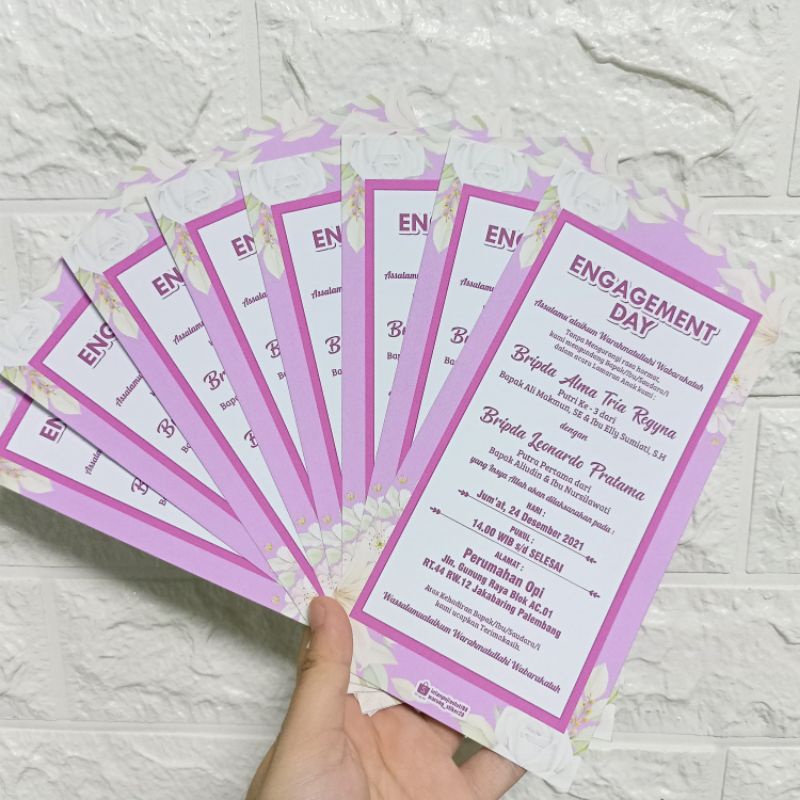Jual undangan engagement / lamaran / wedding / pernikahan perkawinan ...