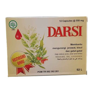 Jual Darsi Kapsul 12 Kapsul 550 Mg Obat Jerawat / Bisul Dan Gatal ...