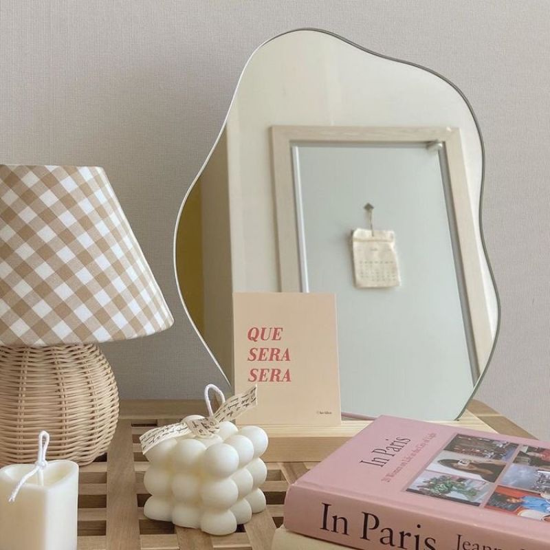 Jual Cermin estetik kaca rias gift box kaca irregular mirror aesthetic ...