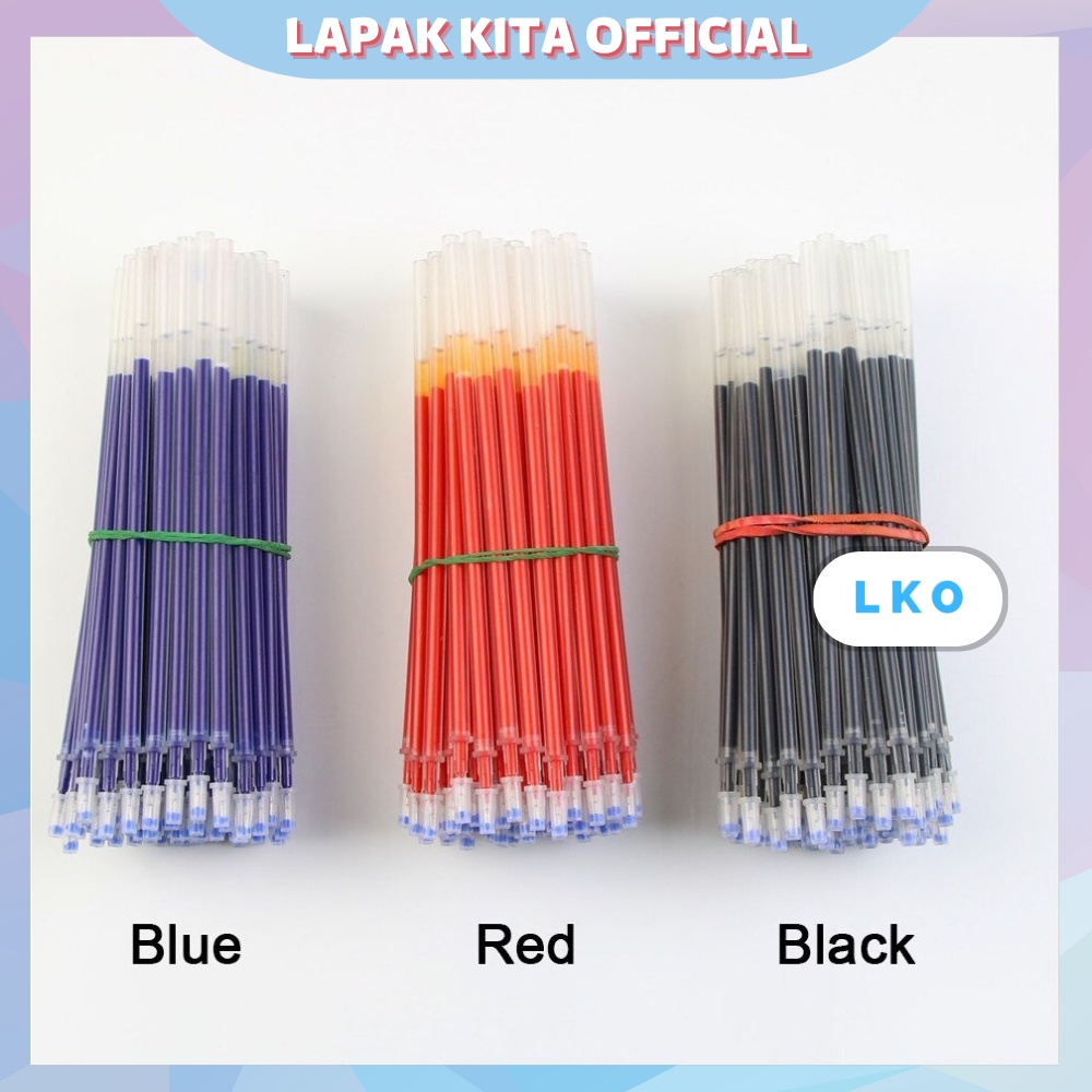 Jual Refill isi ulang ballpoint gel bulpen warna merah biru hitam ...