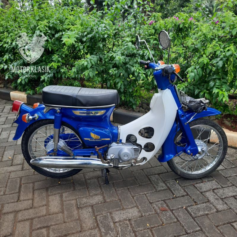 Jual Honda C70 custom warna biru basic c86 | Shopee Indonesia