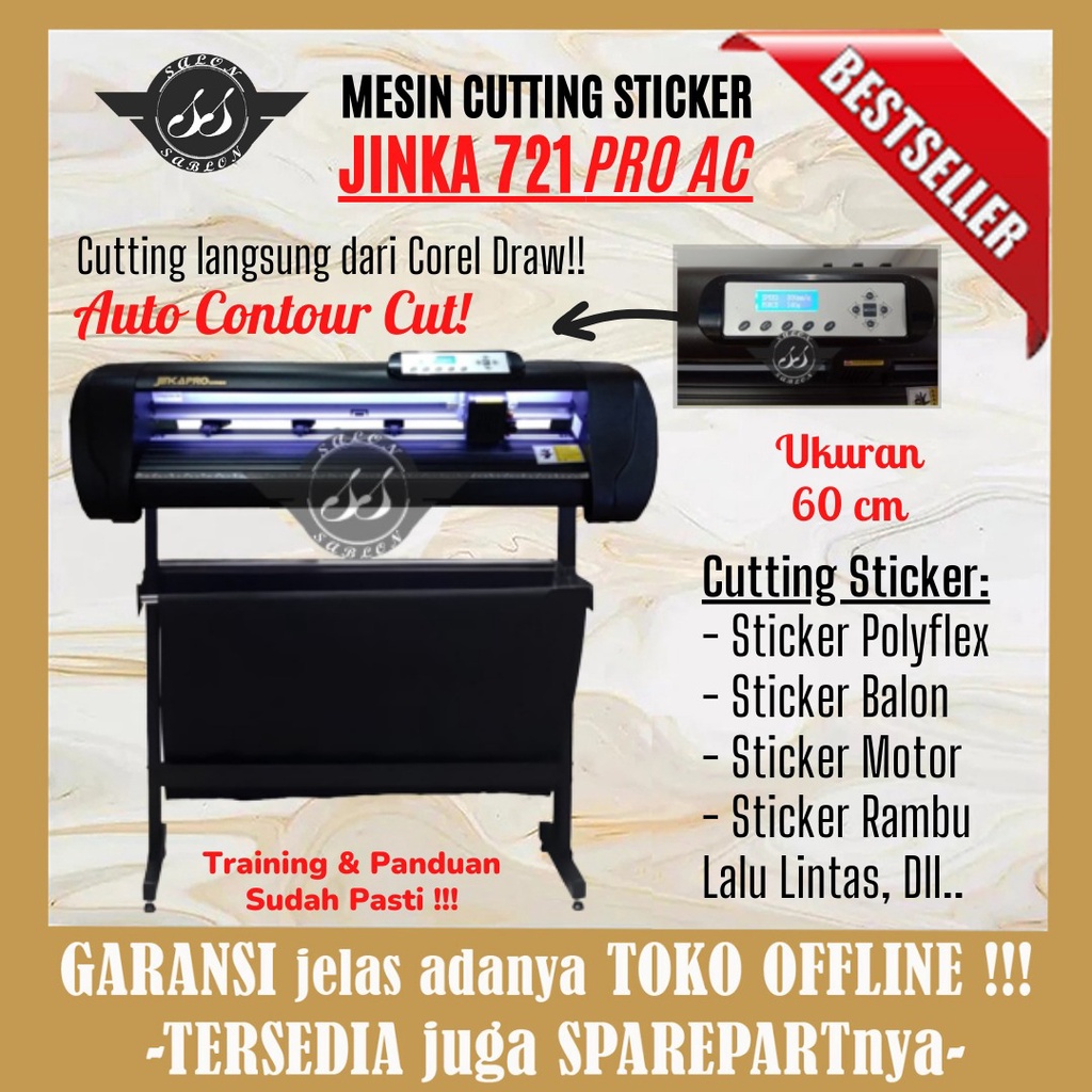 Jual Mesin Cutting Sticker JINKA 721 PRO AC Auto Contour Cut | Shopee ...