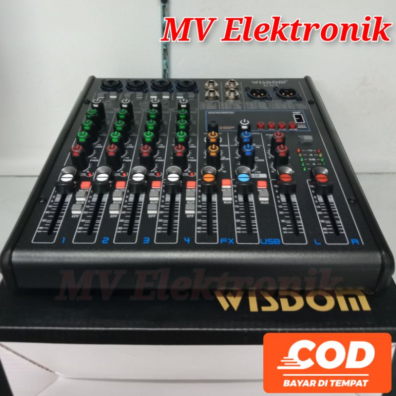 Jual Mixer Wisdom ES 4 Original 4 Channel Bluetooth USB Wisdom ES4 Original | Shopee Indonesia