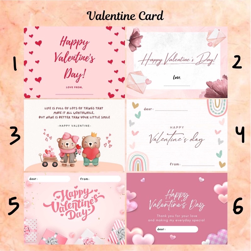 Jual KARTU UCAPAN VALENTINE GREETING CARD 018 | Shopee Indonesia