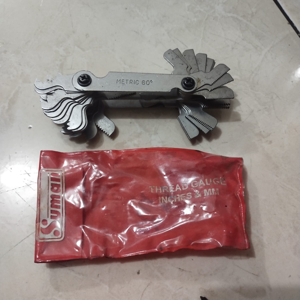 Jual Alat Ukur Mal Ulir SUMAN TRHEAD PITCH GAUGE PITCH MAL DRAT GAGE WW ...