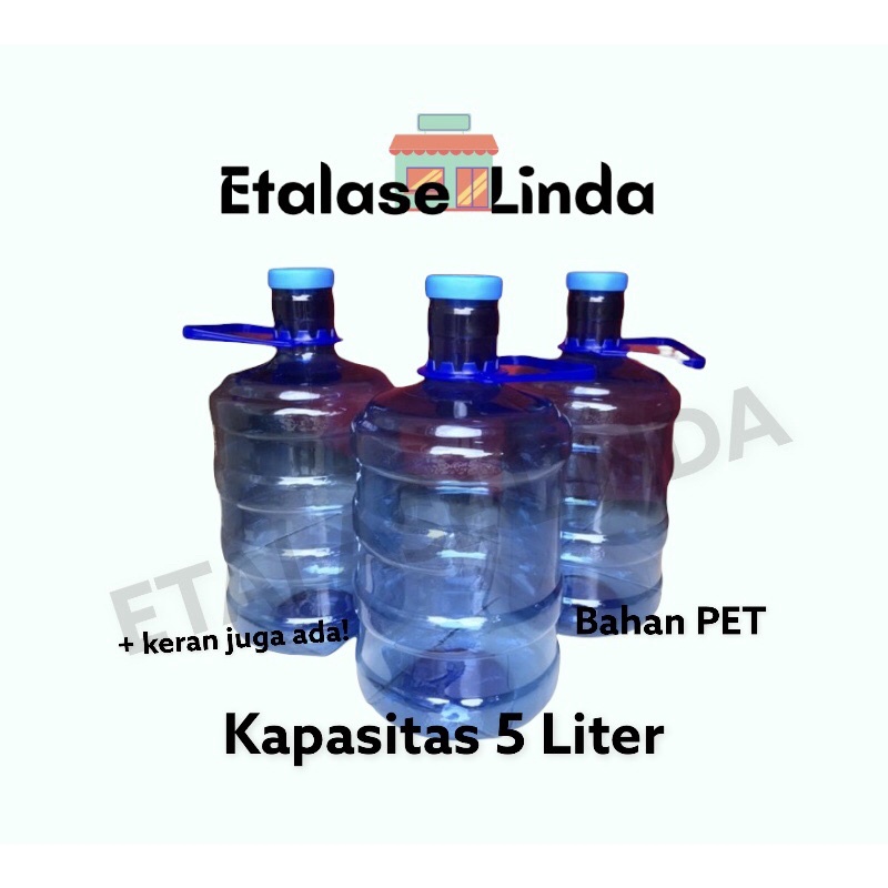Jual GALON MINI 5 LITER (BISA ISI ULANG) + KERAN JUGA ADA | Shopee ...