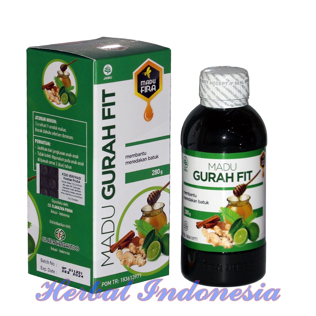 Jual Madu Gurah Fit Fira 280g | Meredakan Batuk | Shopee Indonesia