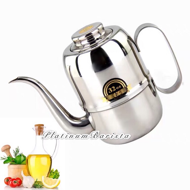 Jual Teko leher angsa 32oz 900ml v60 seduh kopi kettle gooseneck minyak ...