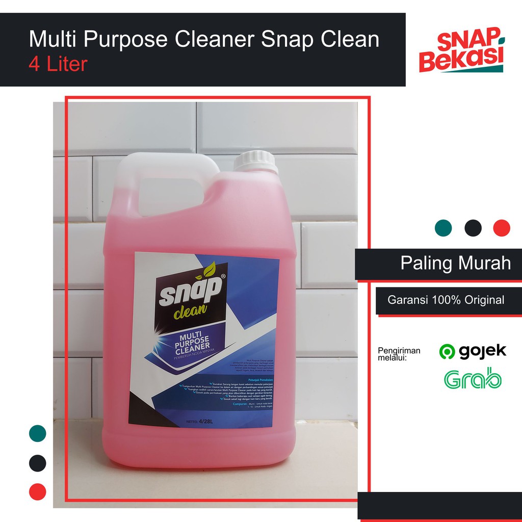 Jual SNAP CLEAN MULTI PURPOSE CLEANER/PEMBERSIH SERBA GUNA 4L TERMURAH ...