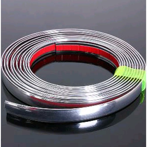Jual List Chrome Mobil Universal 10 mm panjang 2 meter | Shopee Indonesia