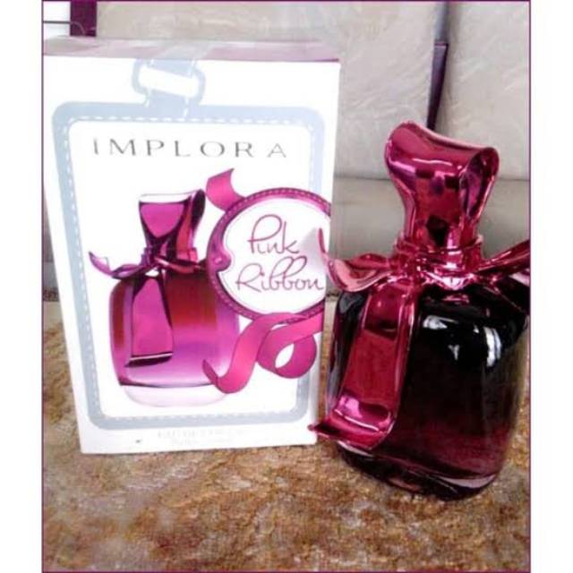 Jual Implora Pink Ribbon Eau De Parfum 168 (Pita Merah) | Shopee Indonesia