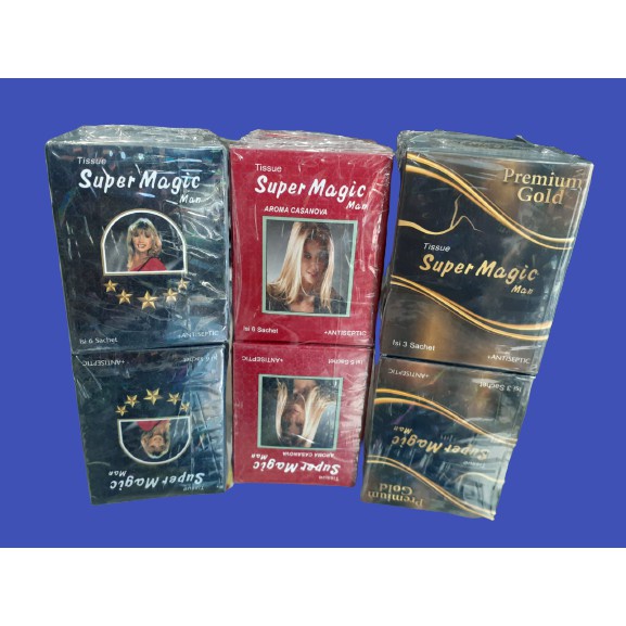 Jual SUPER MAGIC TISSUE HITAM, MERAH CASSANOVA DAN GOLD | Shopee Indonesia