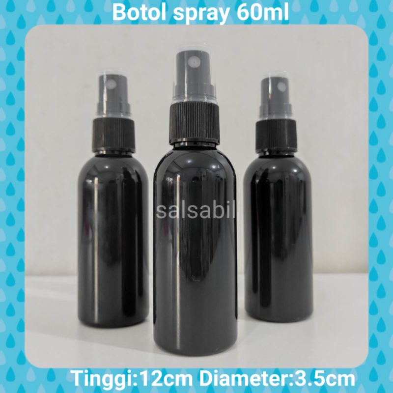 Jual Botol spray 60ml Hitam | Shopee Indonesia