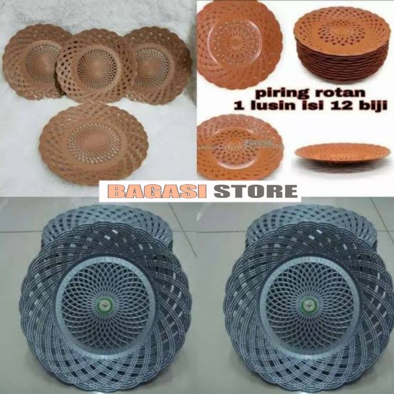 Jual PIRING ROTAN Plastik LUSINAN ( isi 12 ) | Shopee Indonesia