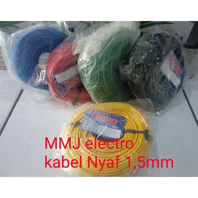Jual Kabel Nyaf 1,5mm panjang 50 meter - Kabel tunggal Serabut | Shopee Indonesia