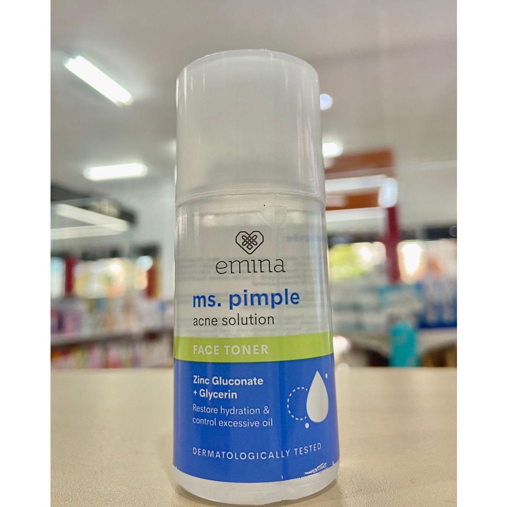 Jual EMINA Ms Pimple Acne Solution Face Toner 50ml | Shopee Indonesia