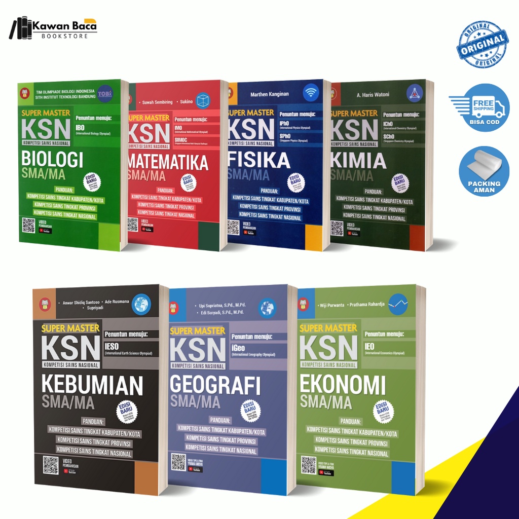 Jual Super Master KSN SMA/MA Biologi Matematika Kimia Geografi Fisika Kimia Kebumian Ekonomi ...