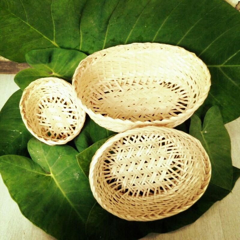 Jual Keranjang anyaman bambu tempat parcel buah snack hampers souvenir ...