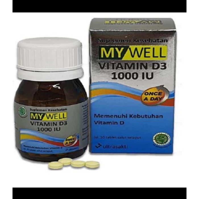 MY WELL VITAMIN D3 1000IU 20tablet | Shopee Indonesia