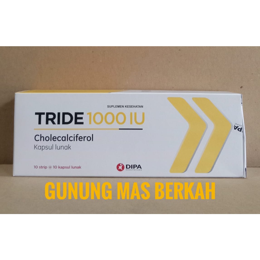 Jual Tride 1000 IU isi 100 kapsul - untuk kebutuhan vitamin D seperti ...