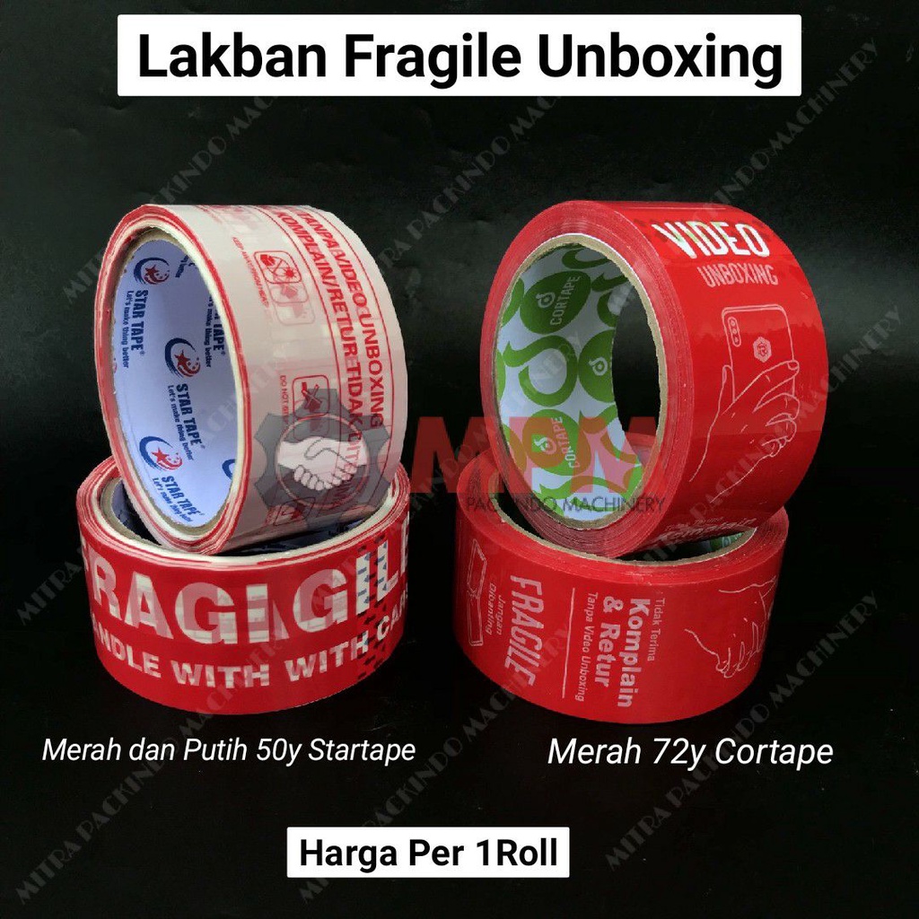 Jual Lakban Fragile Unboxing / Stiker Fragile Unboxing | Shopee Indonesia