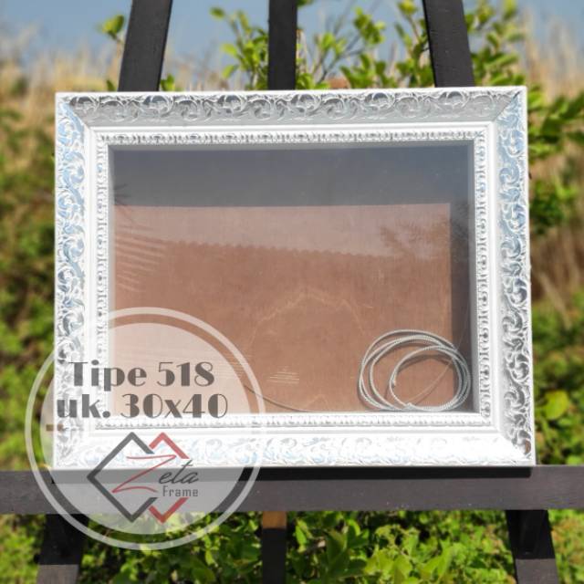 Jual Tipe 518 putih silver - Pigura mahar ukir putih silver uk. 30x40 ...