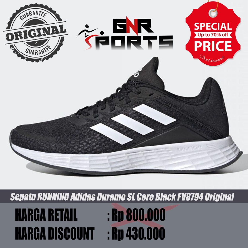 Jual Sepatu RUNNING Adidas Duramo SL Core Black FV8794 Original 100% ...