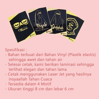 Jual Stiker Muslimah Sticker Gambar Niqab Bercadar Tempelan Laptop ...