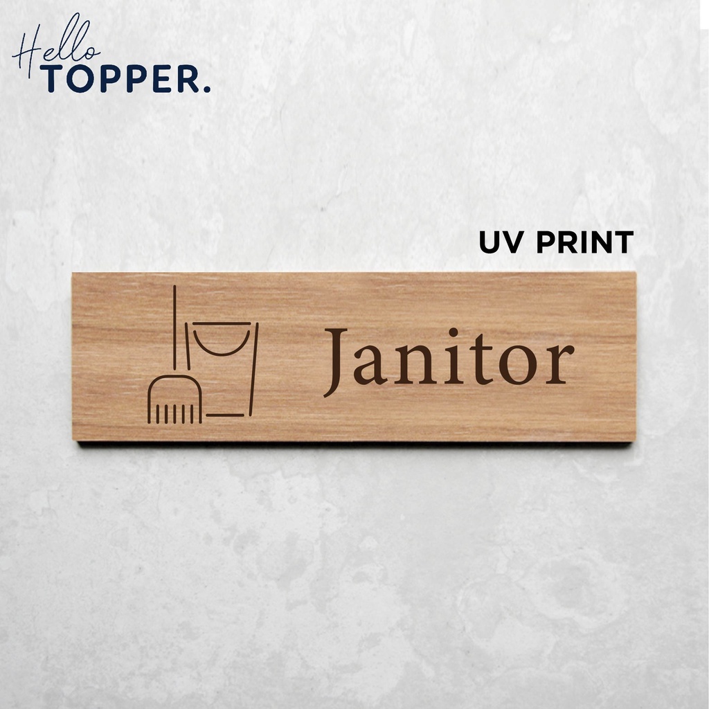 Jual Signage Ruang Janitor Sign Board UV Print Kayu - Kyoto Style ...