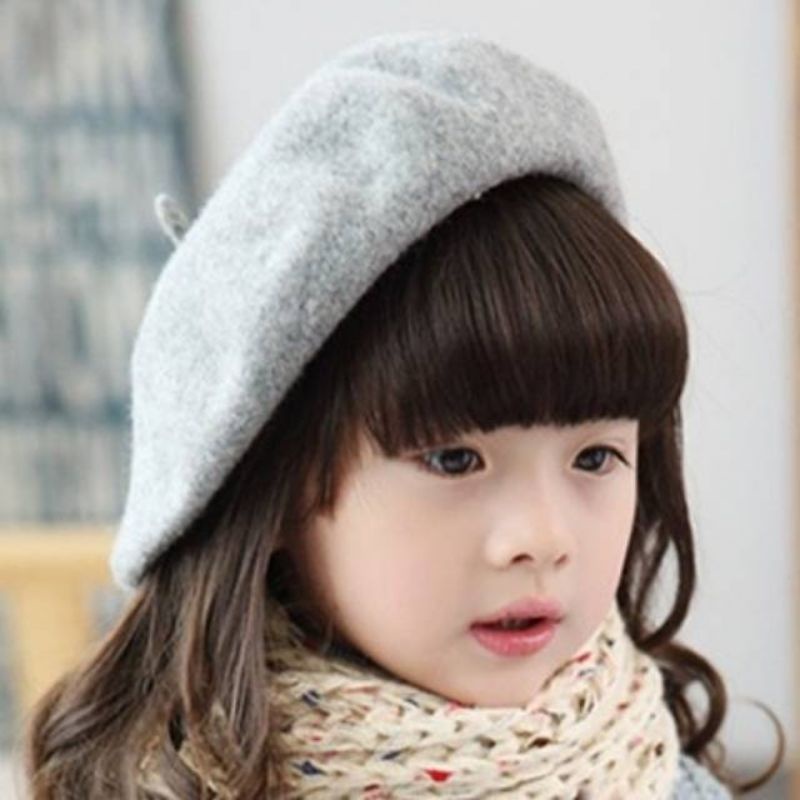 Jual topi baret beret anak winter hat kids topi pelukis topi wool anak ...