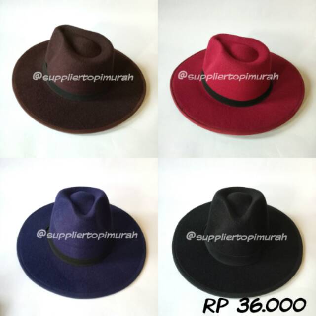 Jual TOPI FEDORA LEBAR MURAH | Shopee Indonesia