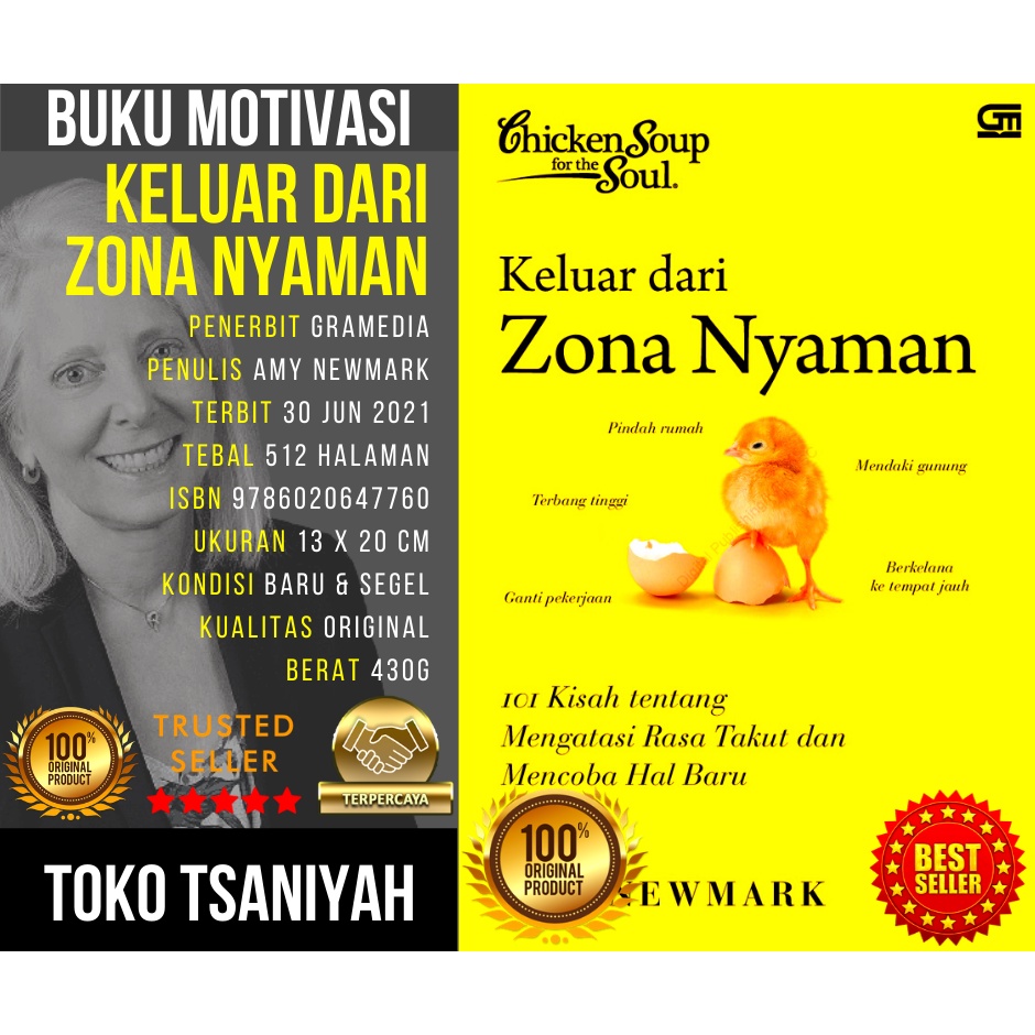 Jual Buku Motivasi Chicken Soup for The Soul Keluar dari Zona Nyaman Amy Newmark Buku ...