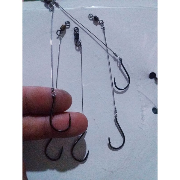Jual Rangkaian kail pancing neklin galatama ikan bawal lele no 4,5,6,7 ...