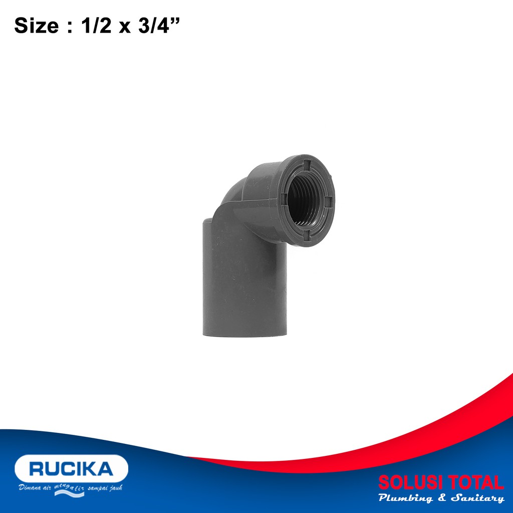 Jual Sambungan Pipa KDD AW 1/2 X 3/4" Knee Drat Dalam AW 1/2 X 3/4" Rucika | Shopee Indonesia