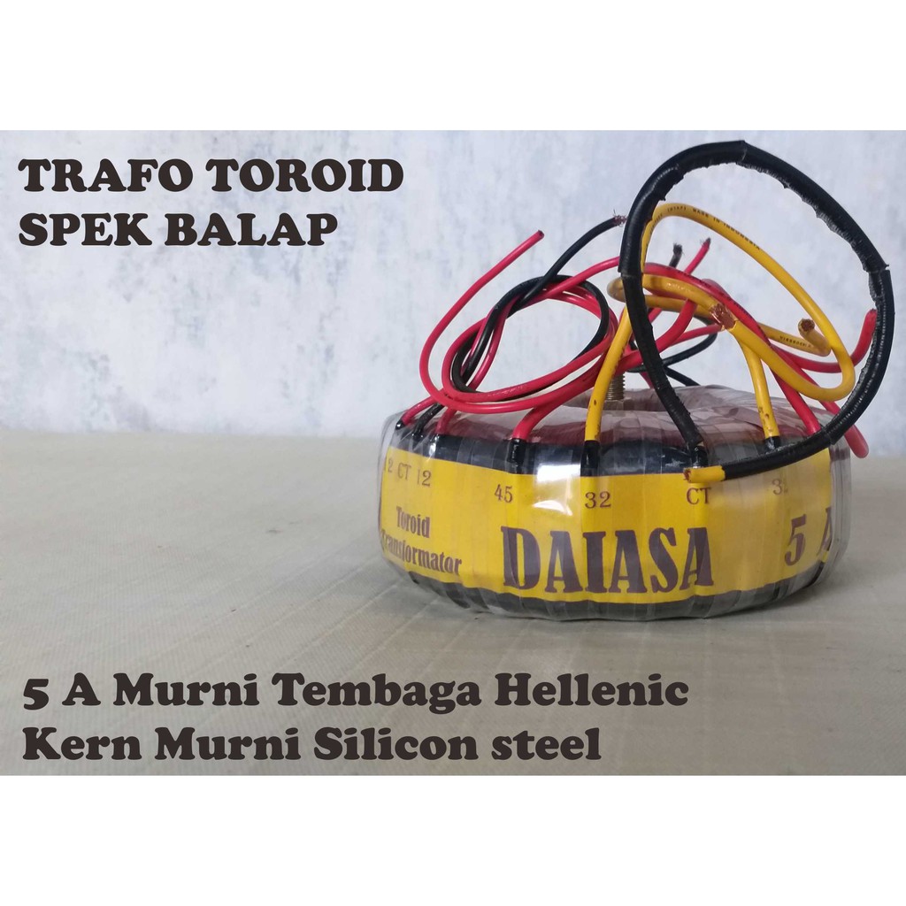 Jual Trafo Toroid 5A Murni Material Kern Silicon Steel Kawat Tembaga ...