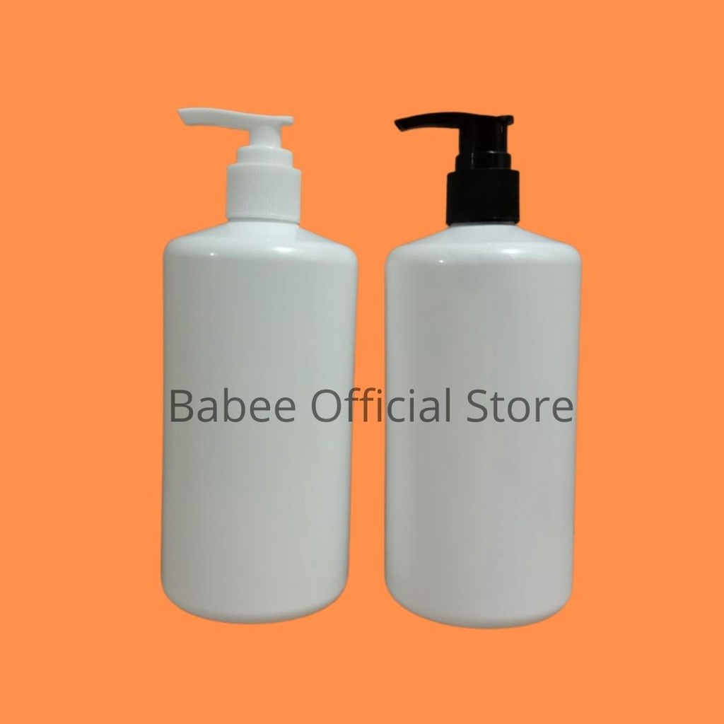 Jual BABEE - BOTOL PUTIH 500ML TUTUP PUMP NECK 28 / BOTOL PUMP NECK 28 / BOTOL SABUN / BOTOL ...