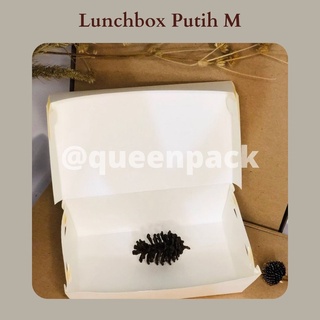 Jual KARDUS/BOX LUNCH BOX LEMBARAN PUTIH UK M KOTAK MAKAN/KARDUS MAKAN ...