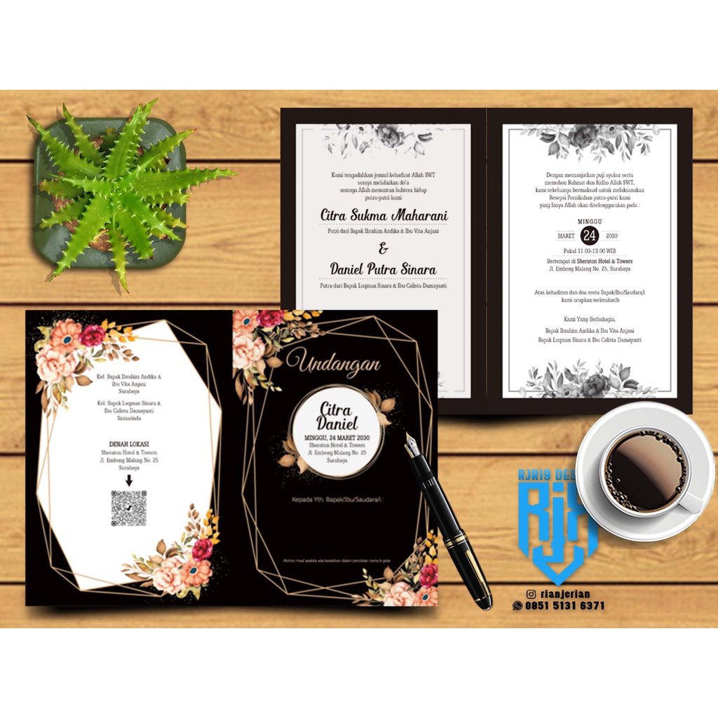 Jual UNDANGAN PERNIKAHAN BYAR 63 SUDAH TERMASUK LABEL NAMA DAN PLASTIK ...