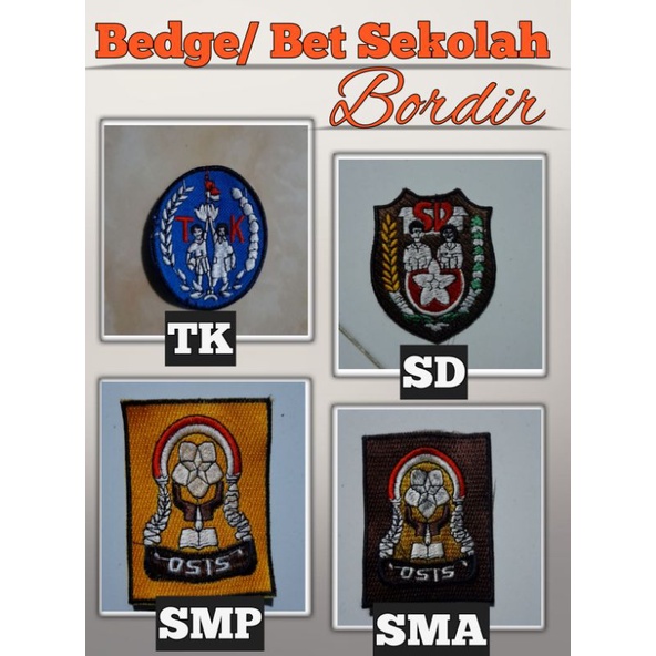Jual Bet Osis / Bet SMP / Bet SMA / Bet SD / Bet TK / Bet Bordir (Ready ...
