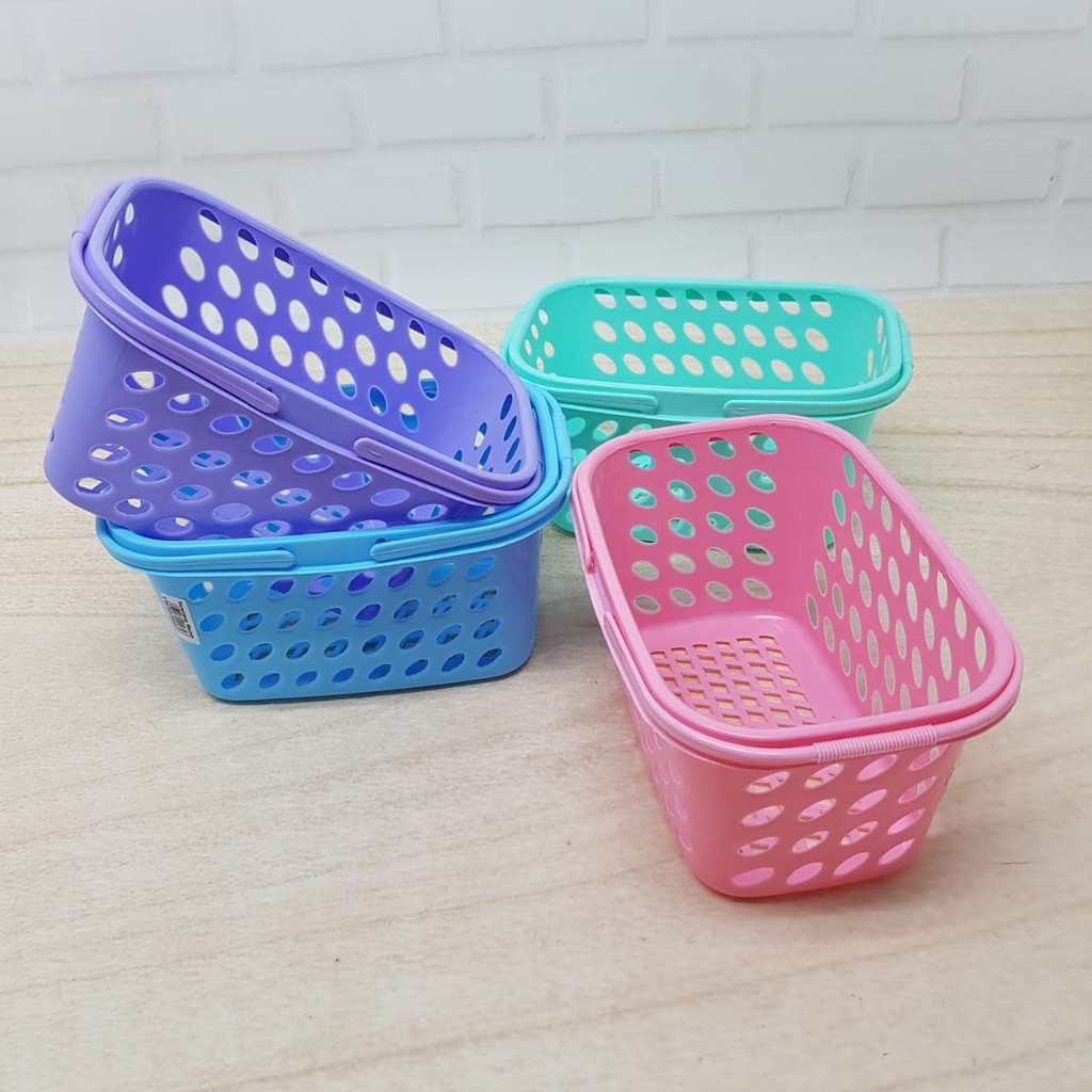 Jual Keranjang Mini Serbaguna Melody 8009 Viola/Keranjang Gagang Cantik ...